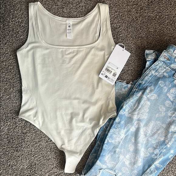 lululemon athletica | Tops | Lululemon Square Neck Sleeveless Bodysuit ...